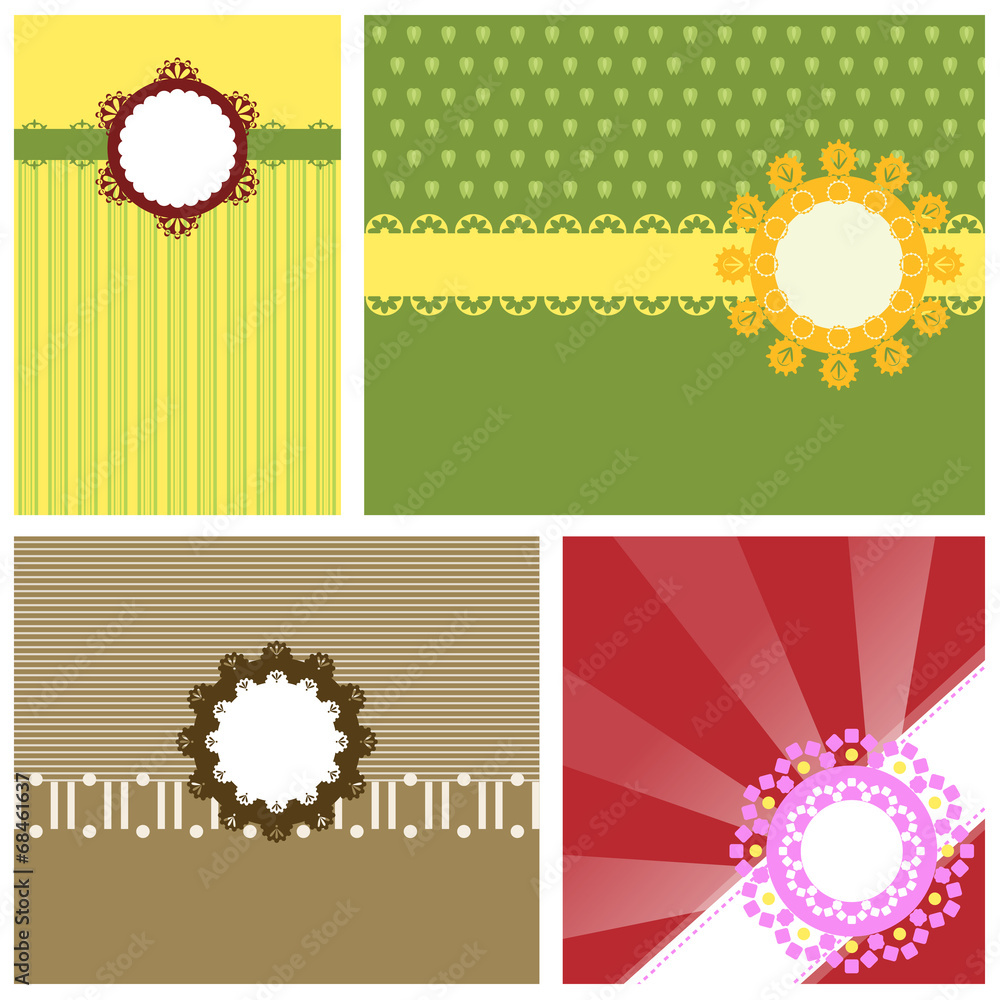 set of beautiful card vector designs collection Stock Vector | Adobe Stock