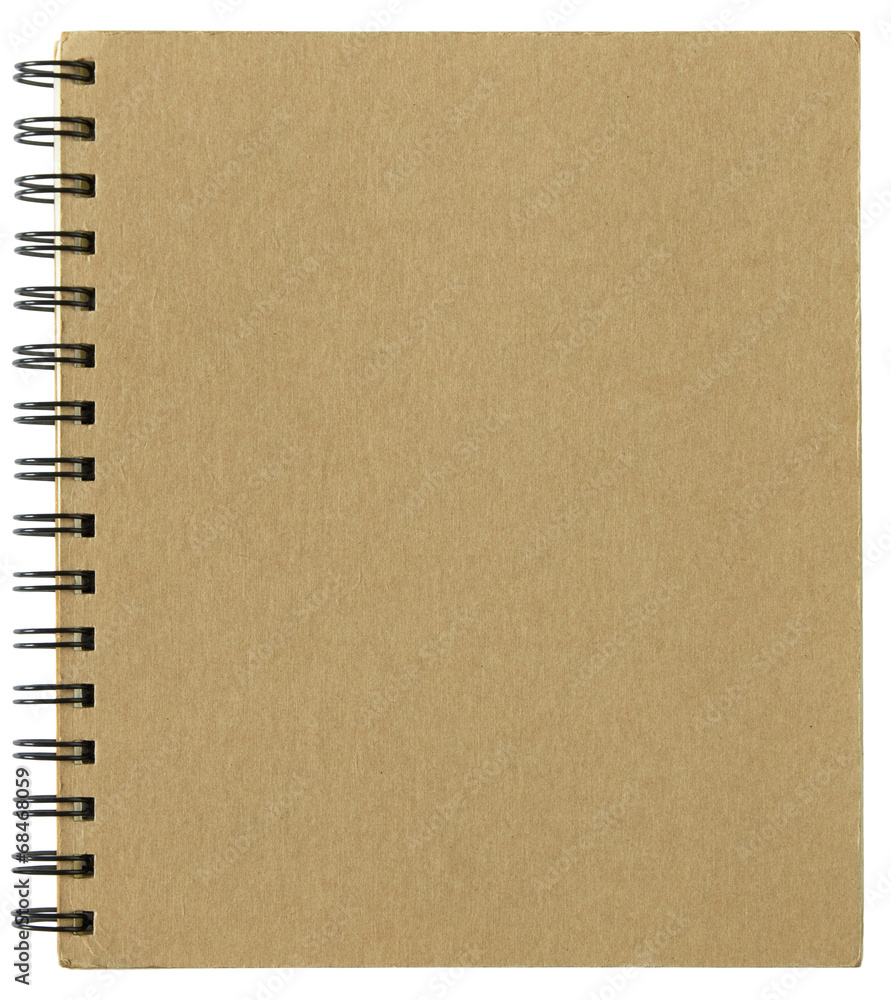 blank notebook cover isolated on white background with clipping Stock ...