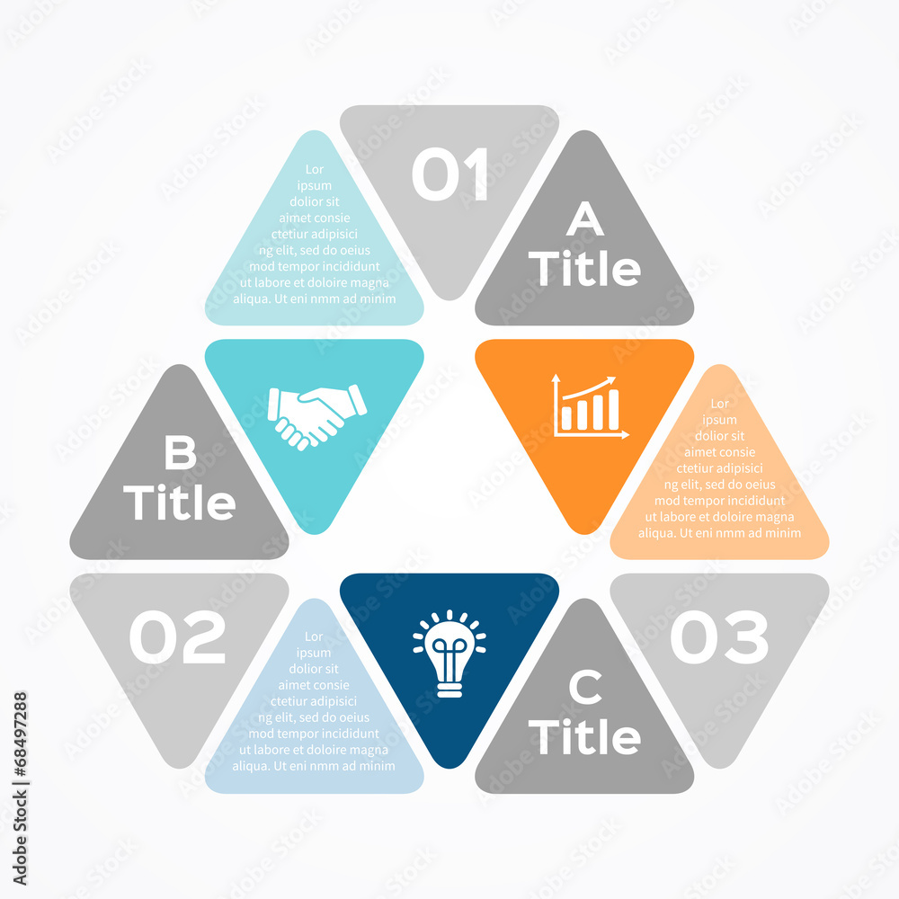 Vector triangle infographic (diagram, graph, presentation) Stock Vector ...