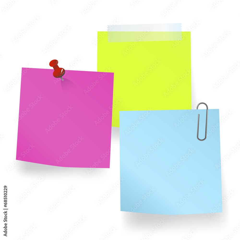 Vector Of Colourful Blank Notes Stock Vector | Adobe Stock