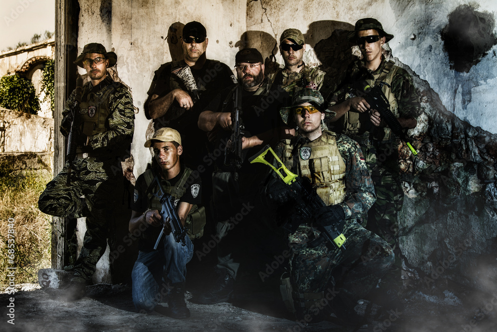 Airsoft Team In Action