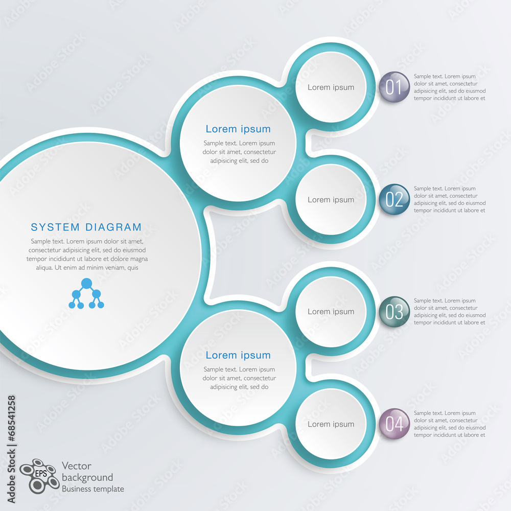Infographics System diagram (Tree Chart Templete) Stock Vector | Adobe ...