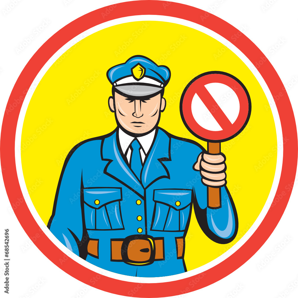 Traffic Policeman Stop Hand Signal Cartoon Stock Vector | Adobe Stock Traffic Policeman Stop Hand Signal Cartoon Stock Vector | Adobe Stock