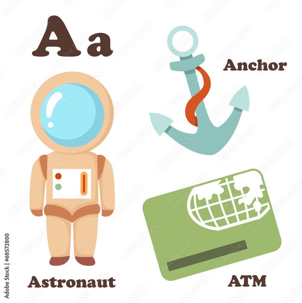 Letter A Astronaut