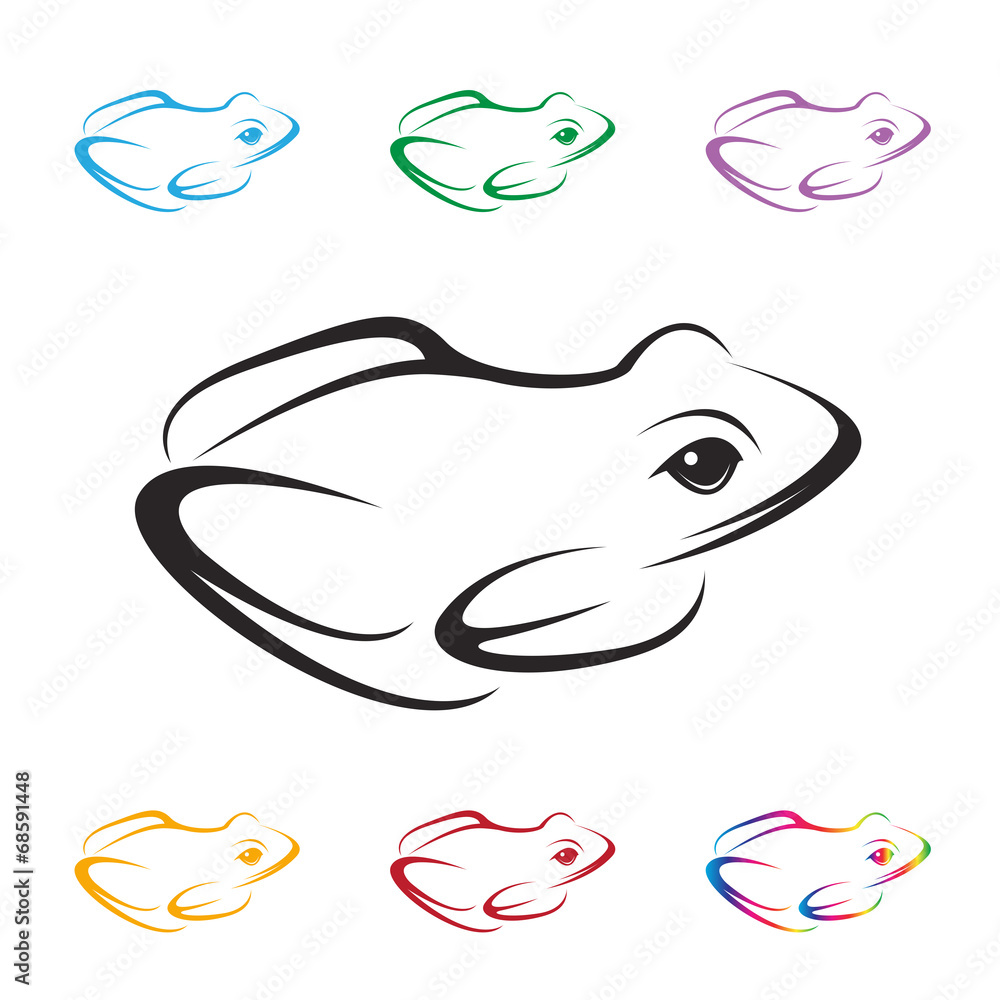 Vector of a frog design on white background. Easy editable layered ...
