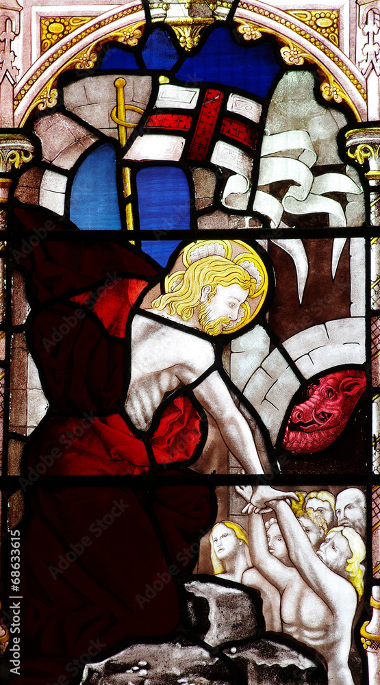 Jesus Christ saving people from hell Stock Photo | Adobe Stock