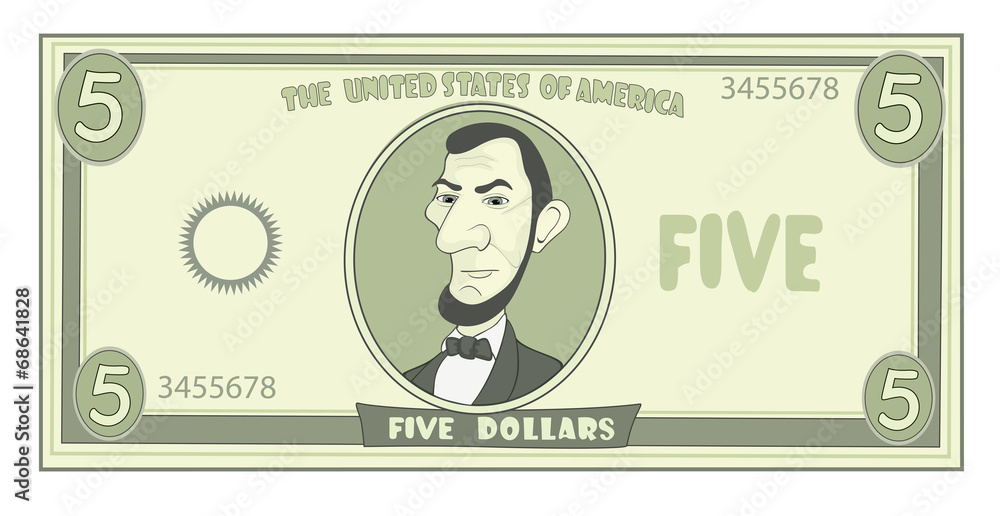 cartoon American dollar Stock Vector | Adobe Stock