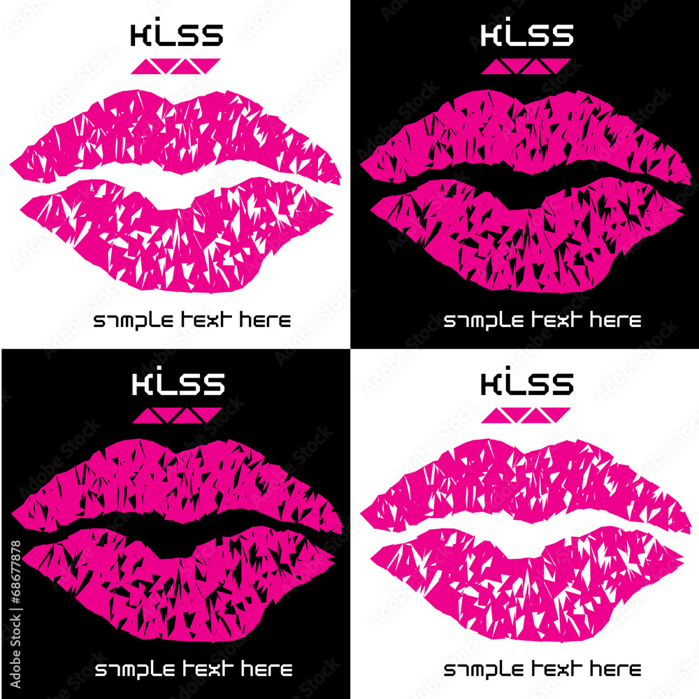 vector pop art lips poster Stock Vector | Adobe Stock