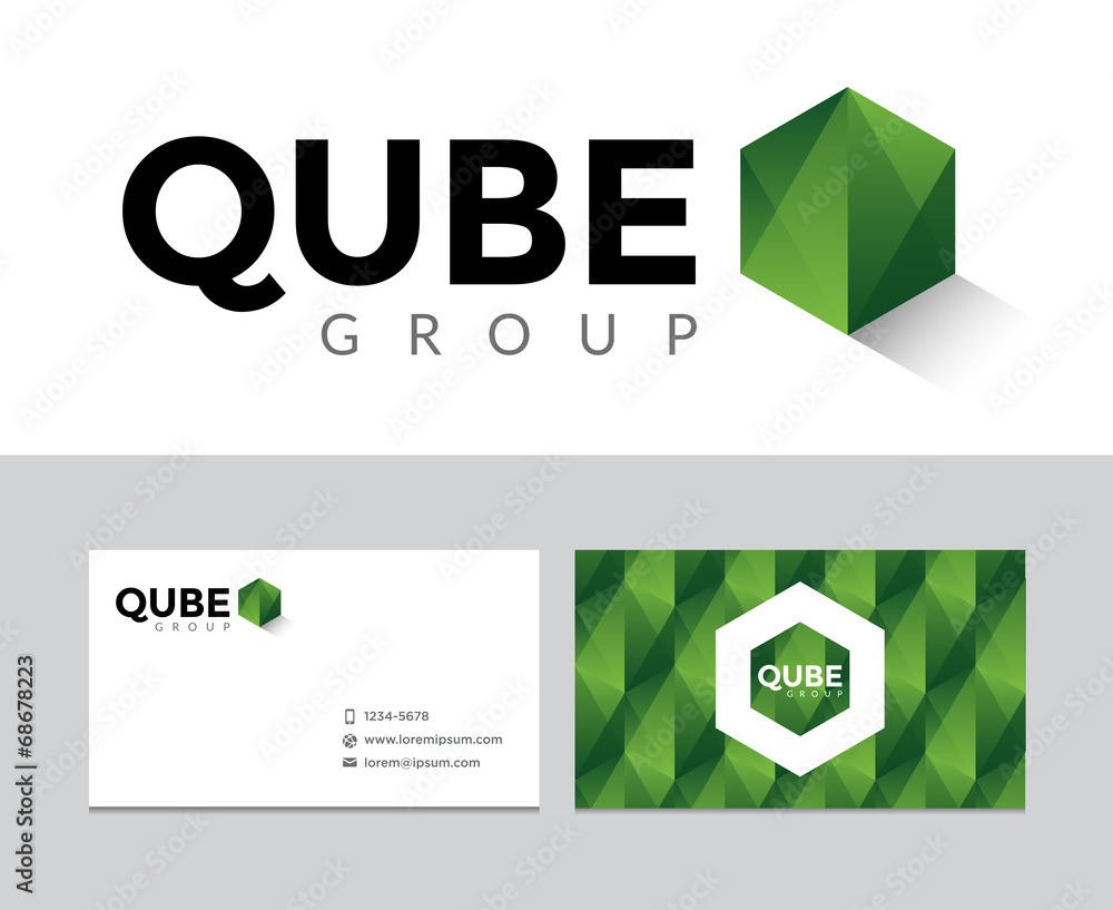 Qube logo Stock-Vektorgrafik | Adobe Stock