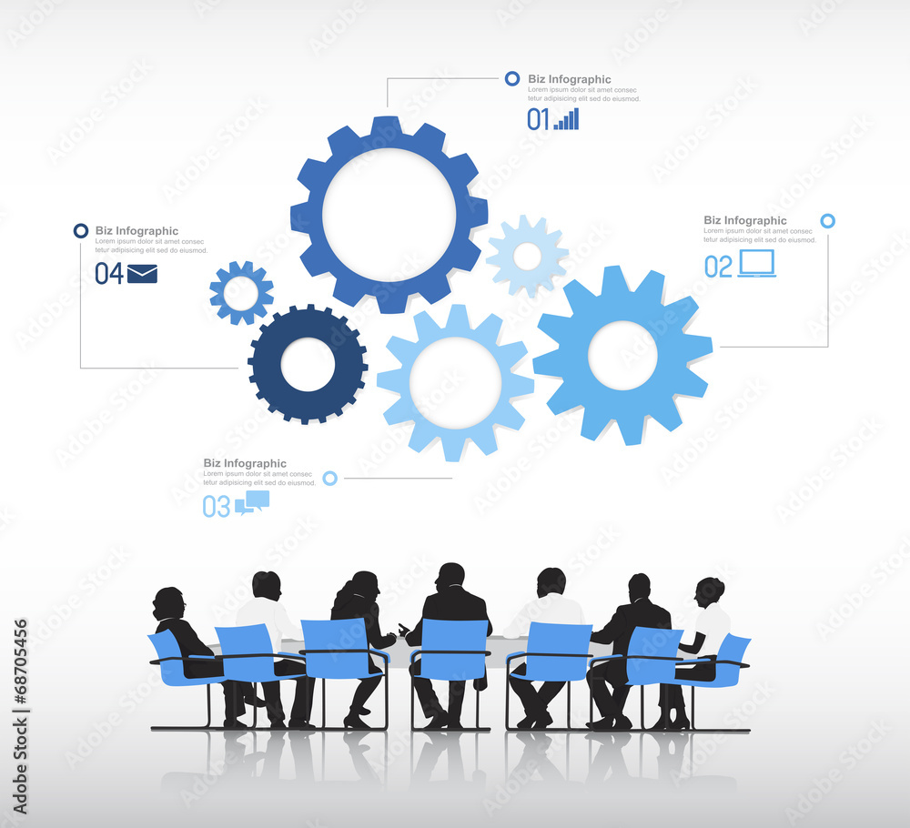 Vector of business people with infographic Stock Vector | Adobe Stock