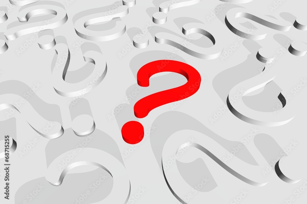Gruppe von Fragezeichen rot weiss grau Stock Illustration | Adobe Stock