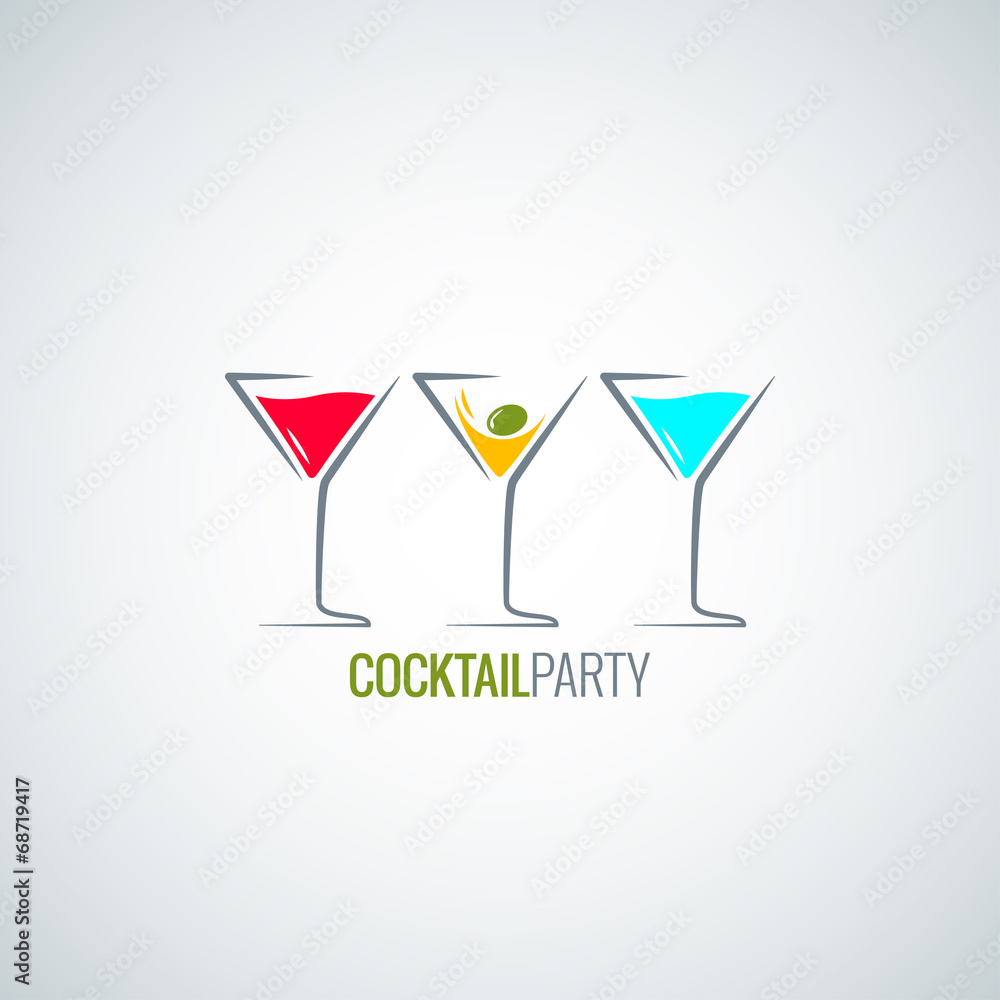 cocktail party glass menu background Stock Vector | Adobe Stock