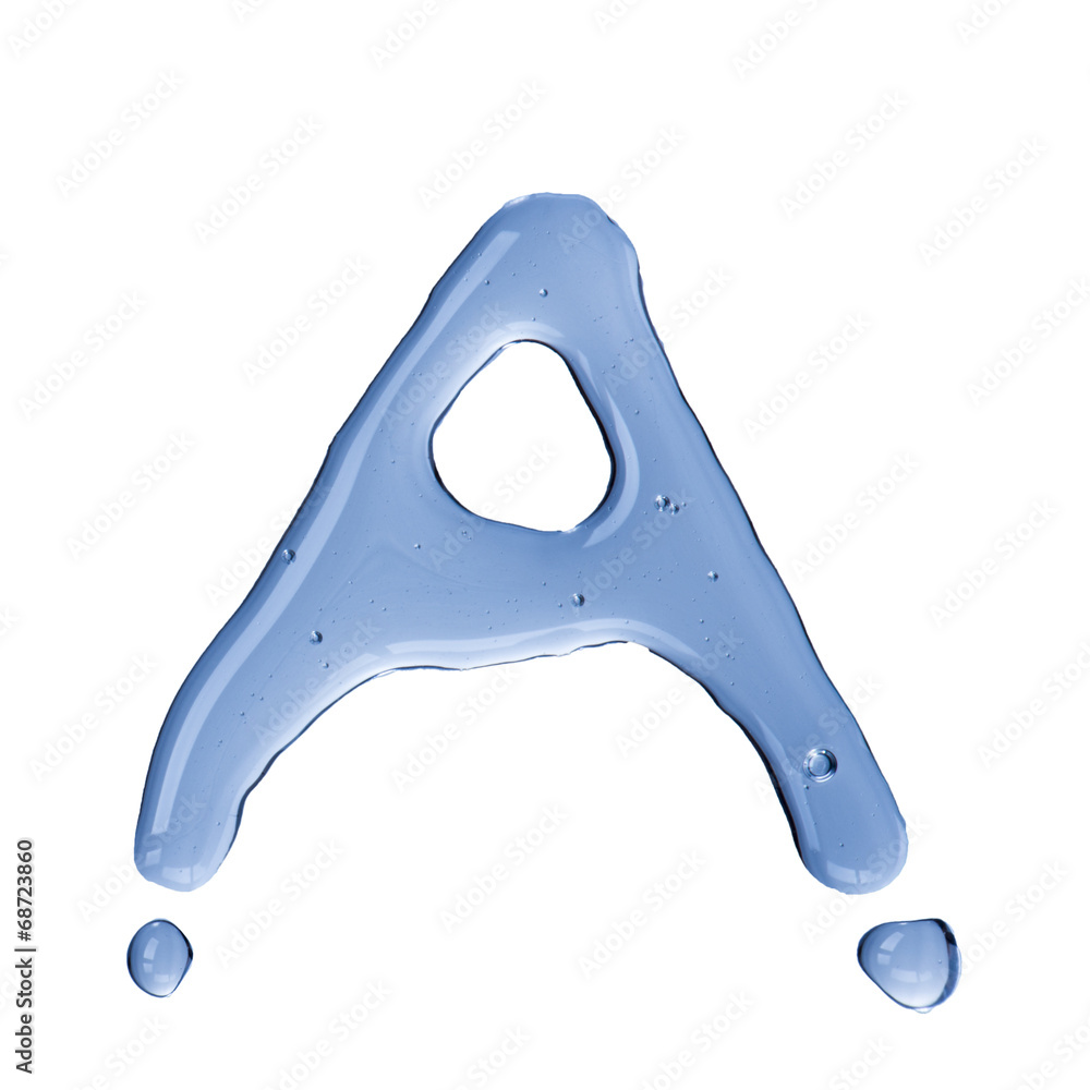 Water Alphabet Letter. Letter A Stock Photo | Adobe Stock