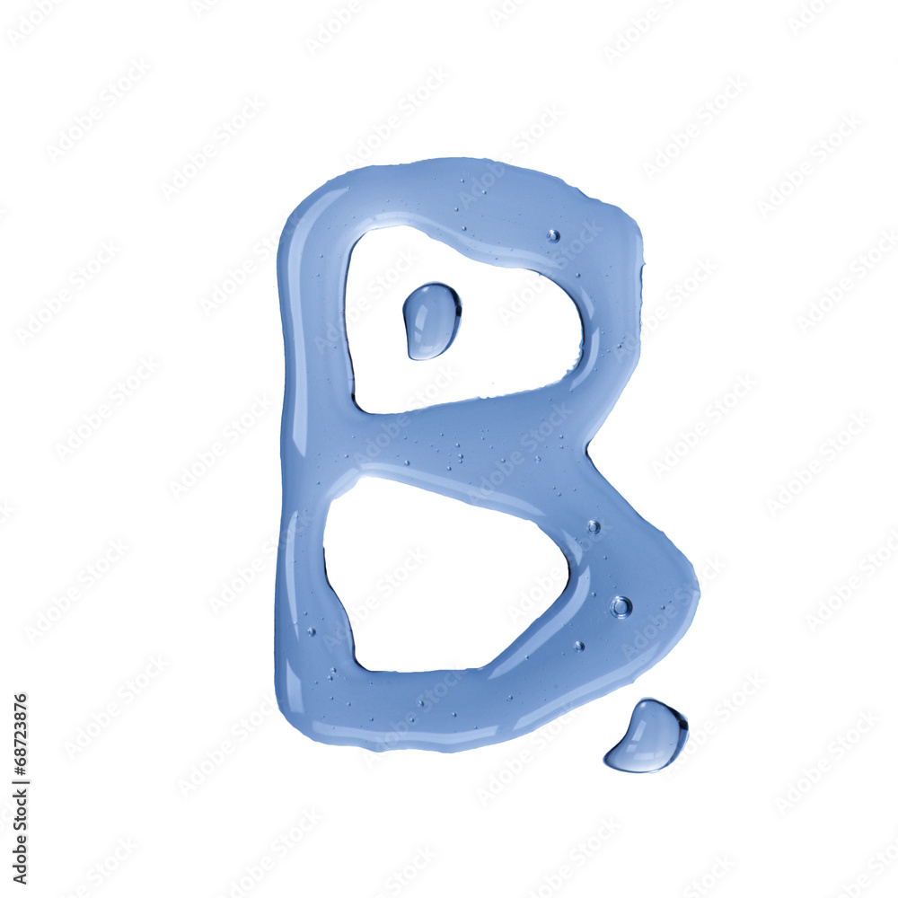Water Alphabet Letter. Letter B Stock Photo | Adobe Stock