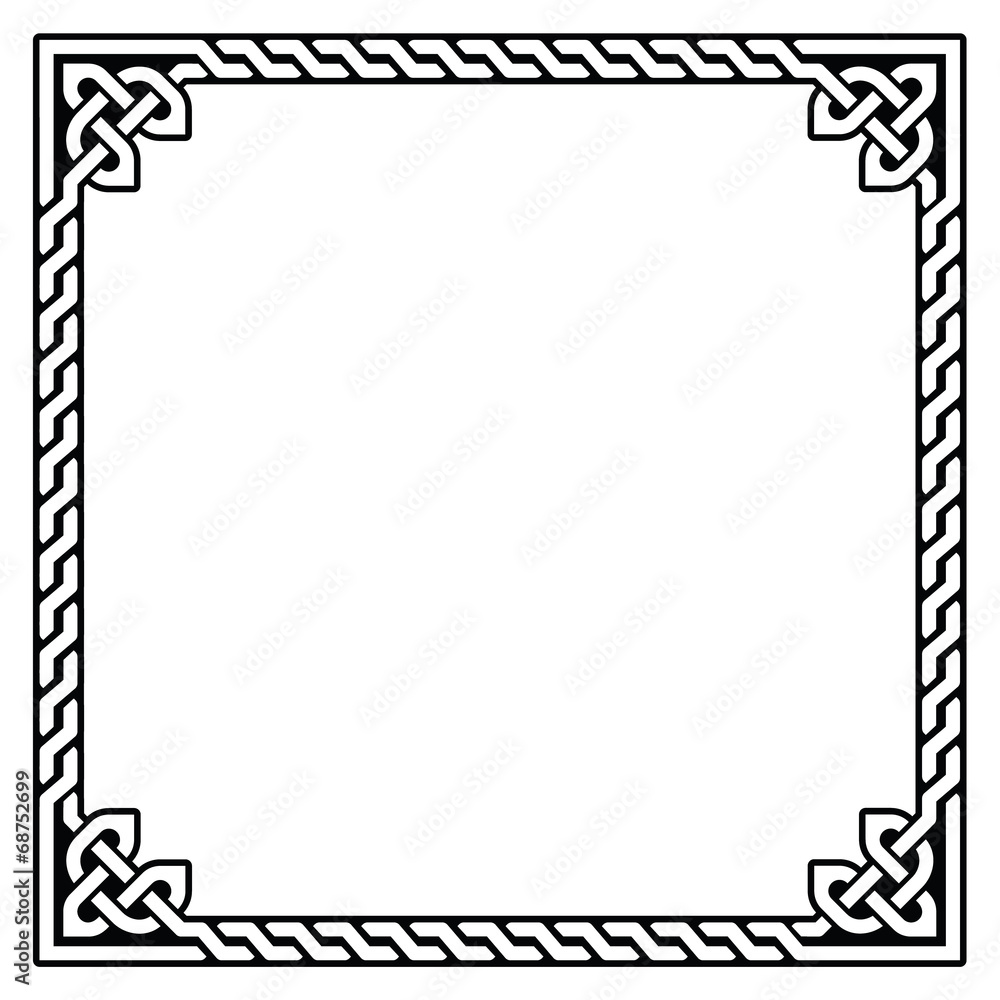 Celtic frame, border pattern - vector vector de Stock | Adobe Stock