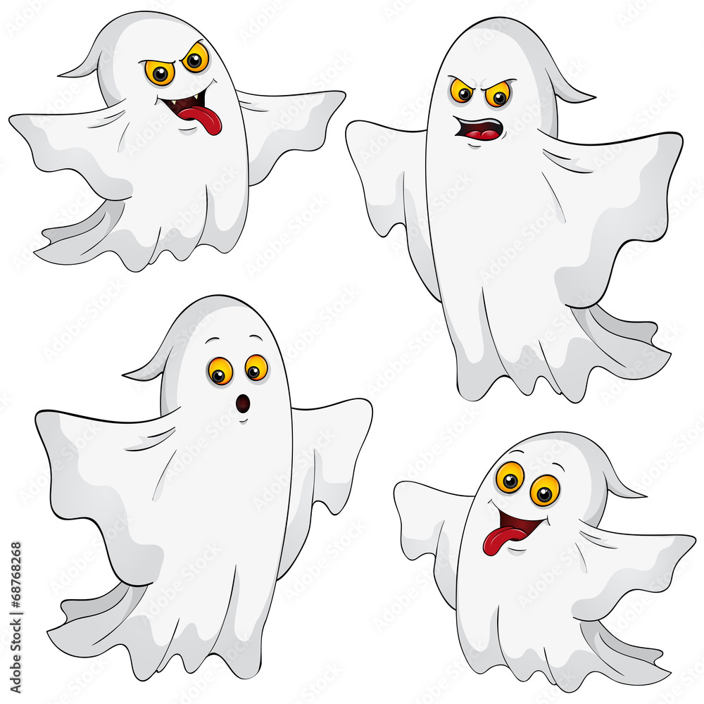 kleine Geister Gespenster Set Stock-Vektorgrafik | Adobe Stock