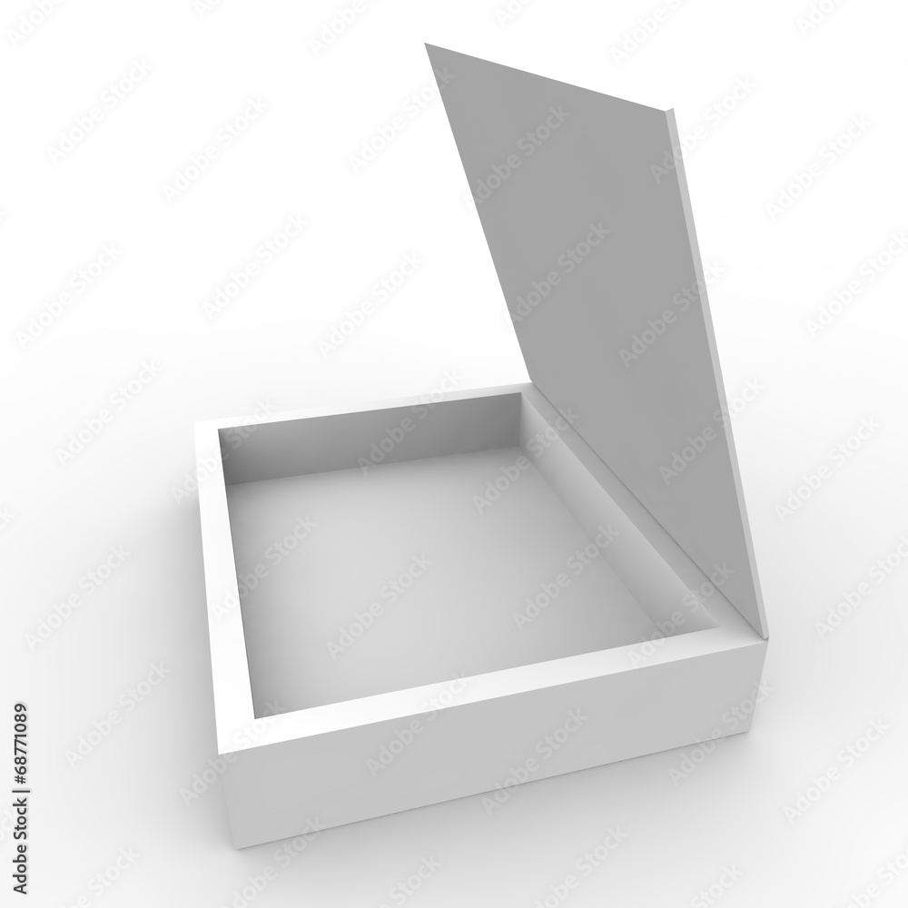 Empty box on a white background Stock Illustration | Adobe Stock