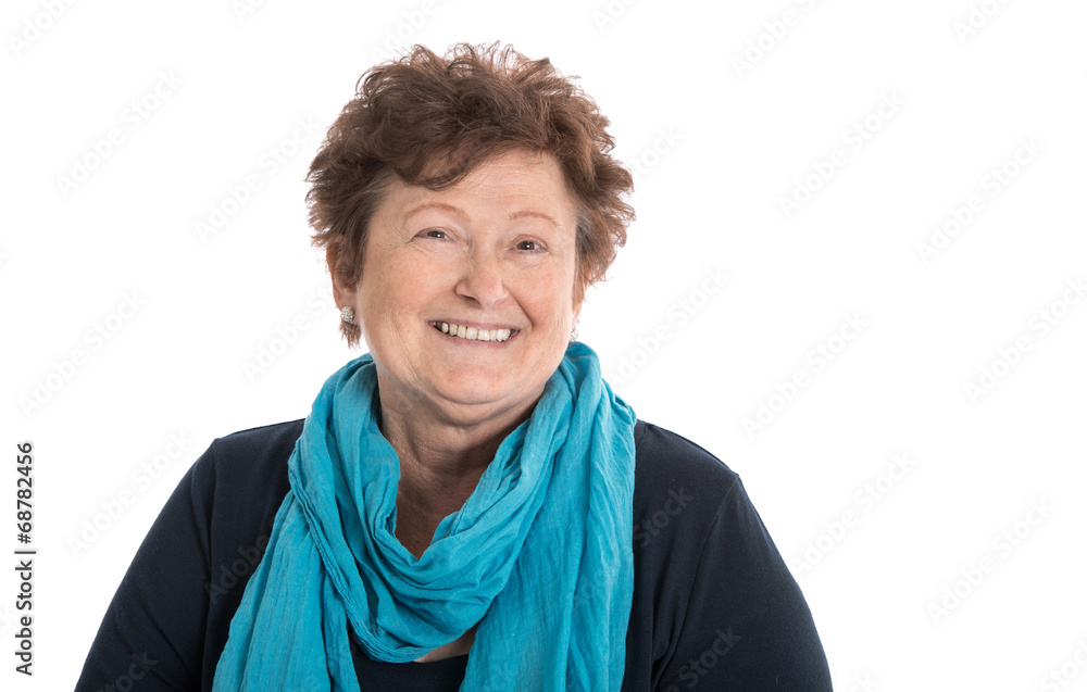 Glückliche Rentnerin Stock-Foto | Adobe Stock