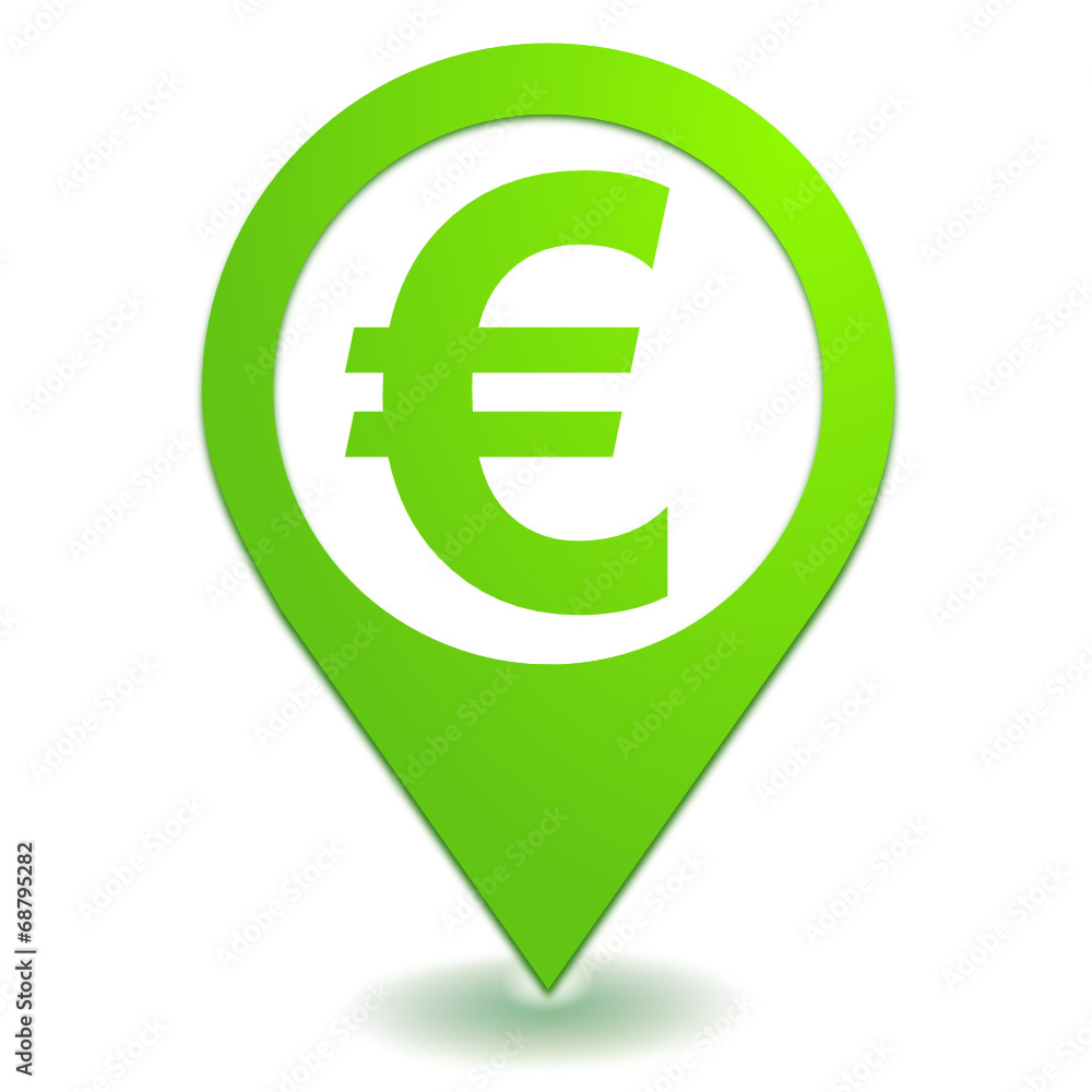 euro sur symbole localisation vert Stock Vector | Adobe Stock