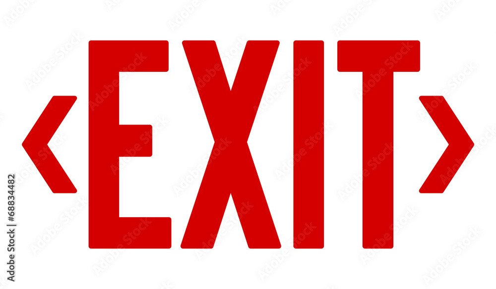 Red Exit Sign Stock Vector | Adobe Stock