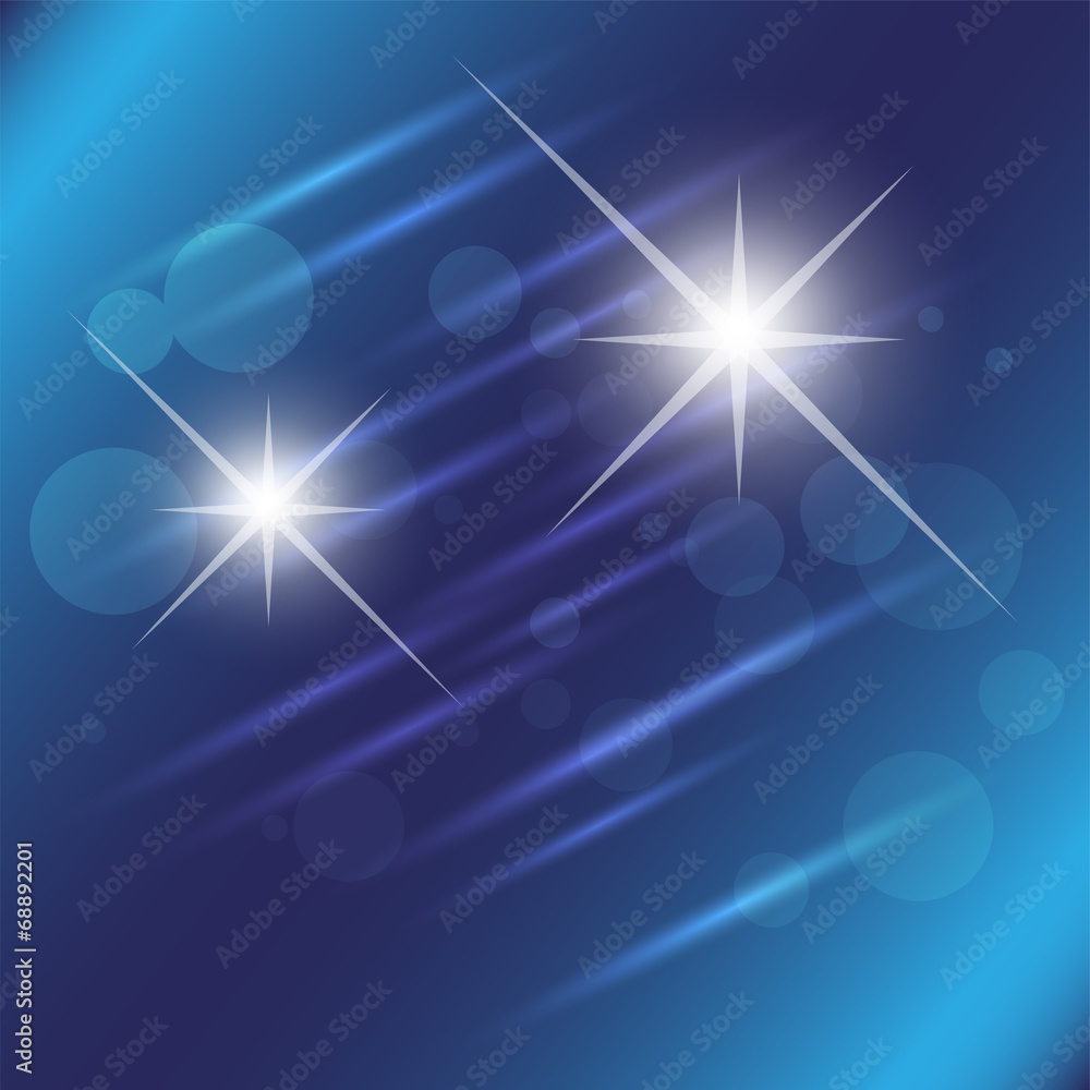 Blue star light effect background Stock Vector | Adobe Stock