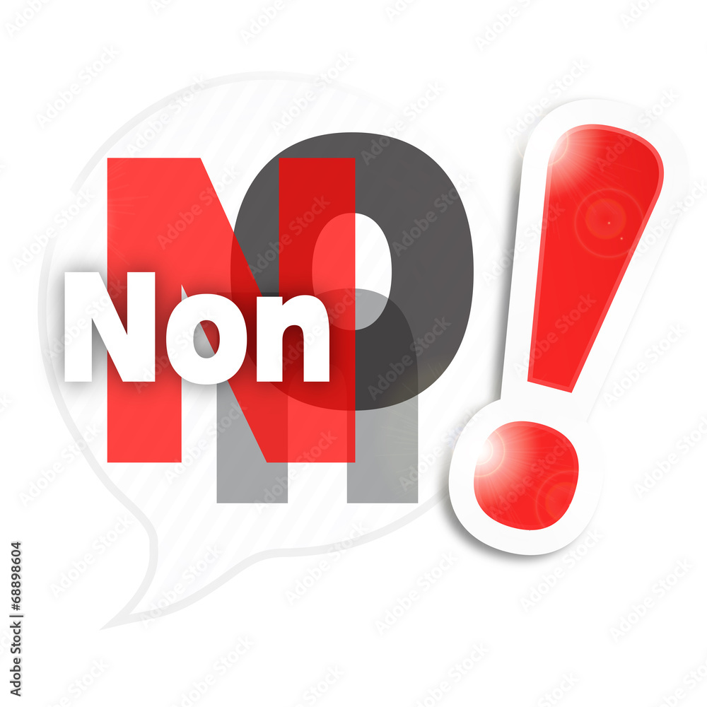 bulle non ! Stock Vector | Adobe Stock