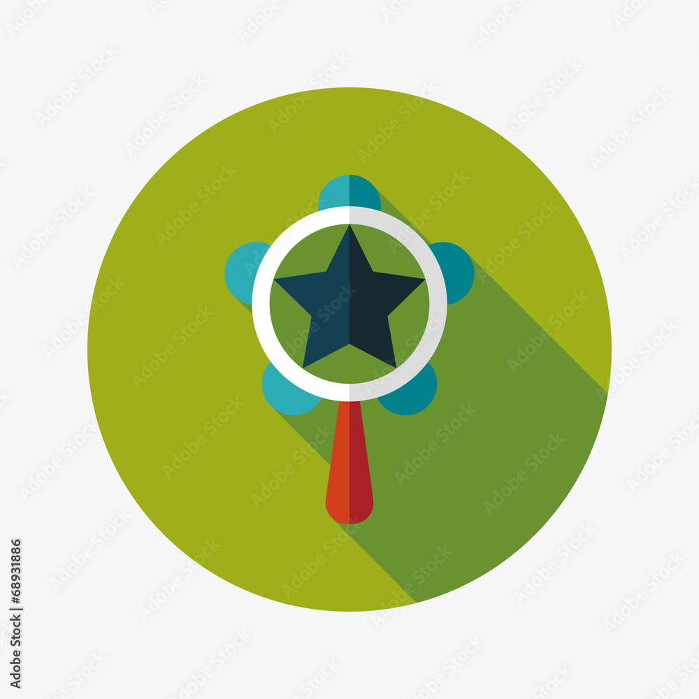 baby rattle flat icon with long shadow,eps10 Stock Vector | Adobe Stock