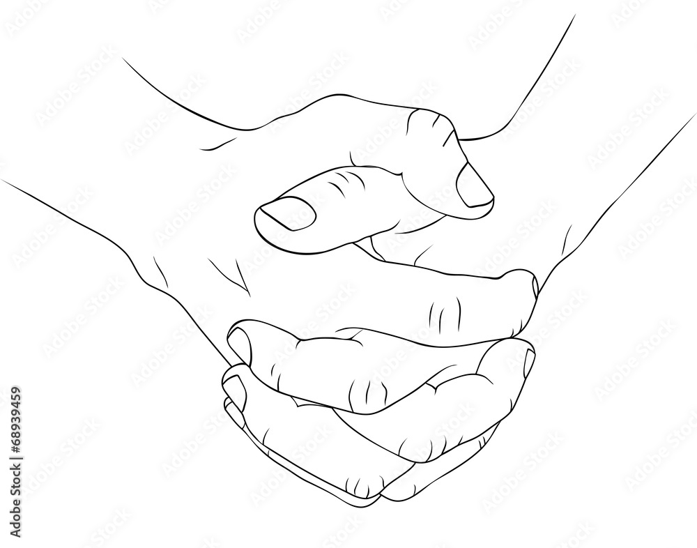 two hands1 Stock Vector | Adobe Stock