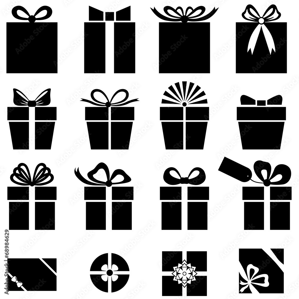 Set of gift icon Stock Vector | Adobe Stock