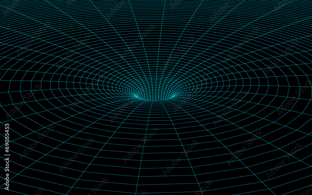 Wormhole model Stock Illustration | Adobe Stock