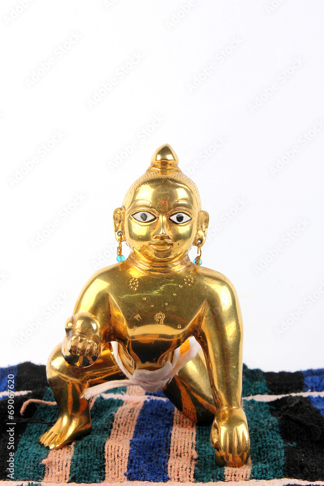 Sculpture of Lord Baby Krishna. Laddu Gopal, Lalan Stock Photo | Adobe ...