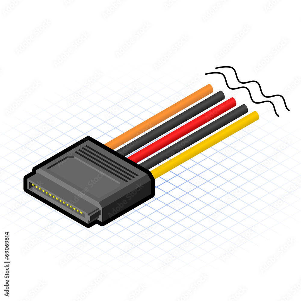 Isometric 16 Pin Connector Vector Illustration เวกเตอร์สต็อก | Adobe Stock