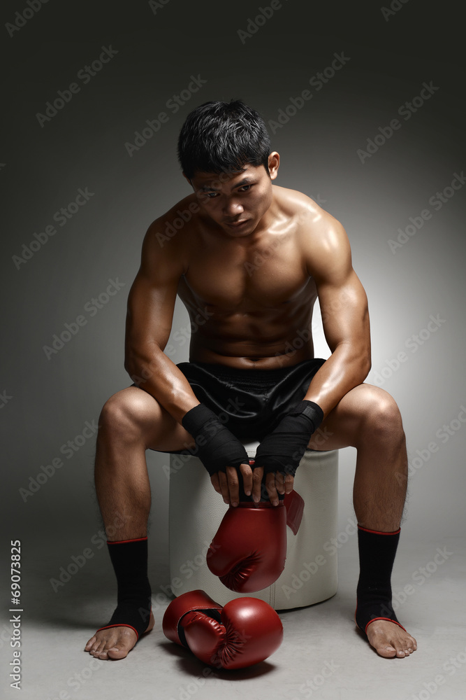 Defeated boxer Stock Photo | Adobe Stock