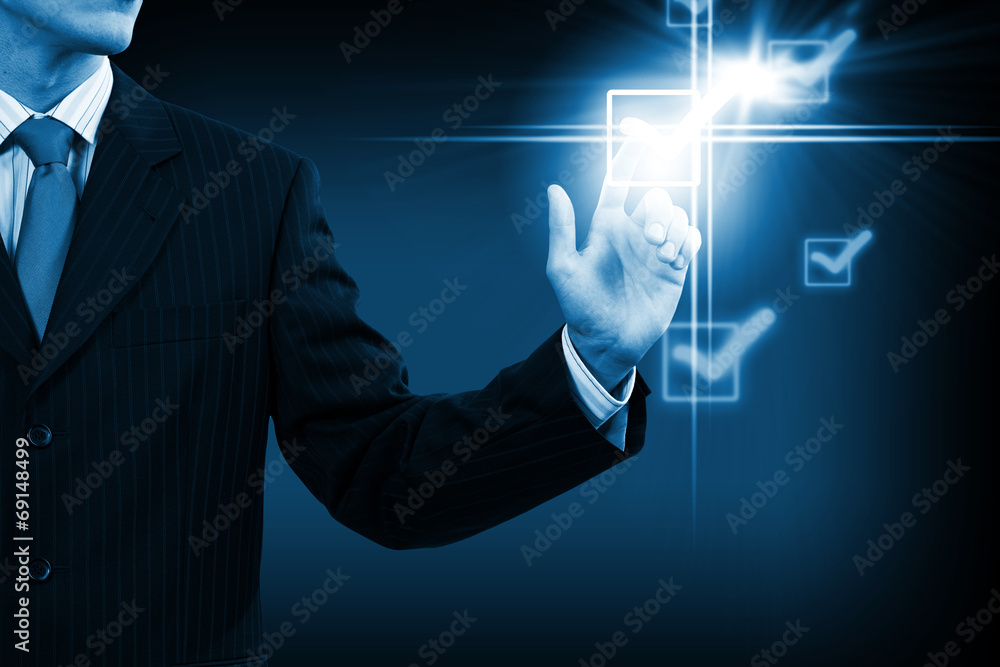 Man pushing icon Stock Photo | Adobe Stock