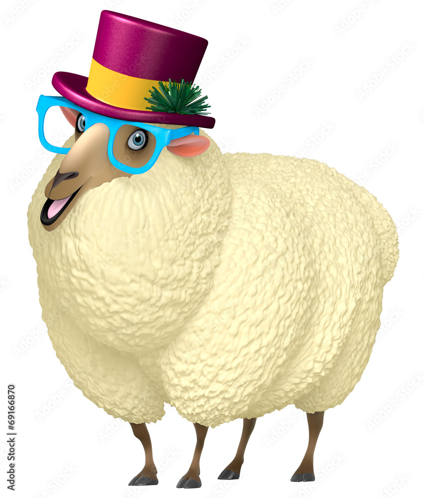 yellow sheep Stock Illustration | Adobe Stock