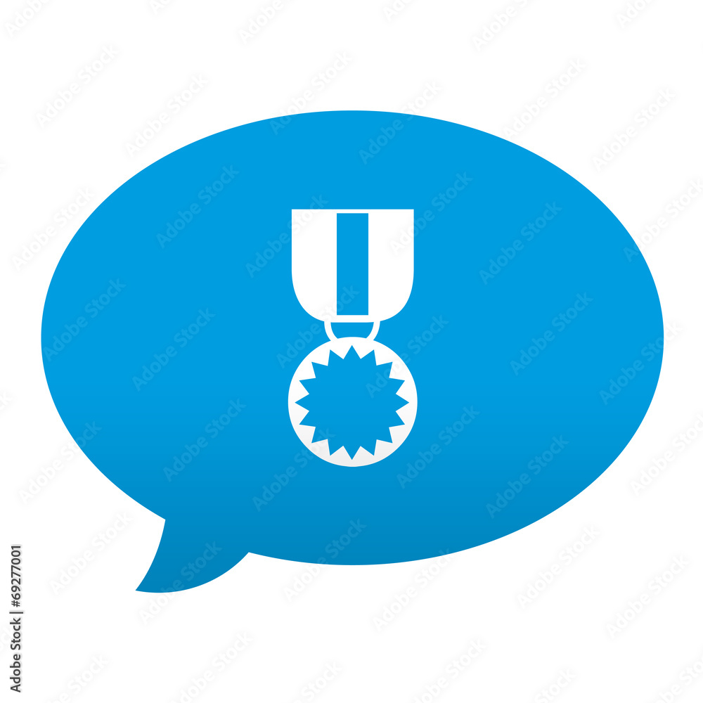 Etiqueta tipo app azul comentario simbolo medalla Stock Illustration ...
