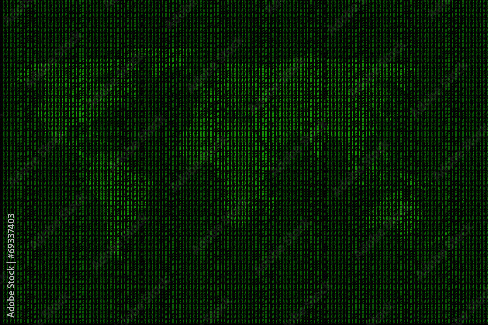 Digital World Map with binary code Stock Illustration | Adobe Stock