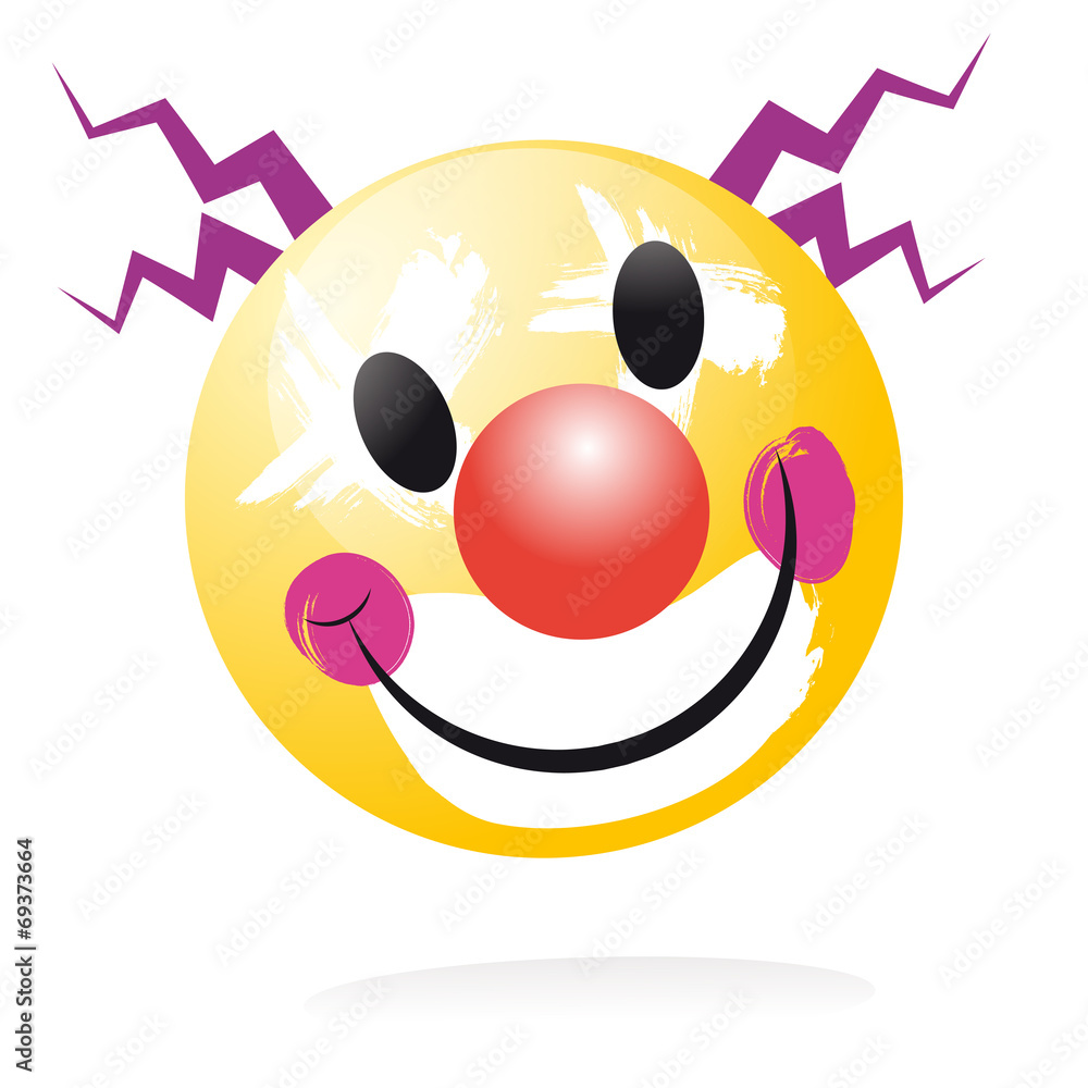 smiley clown Stock Vector | Adobe Stock