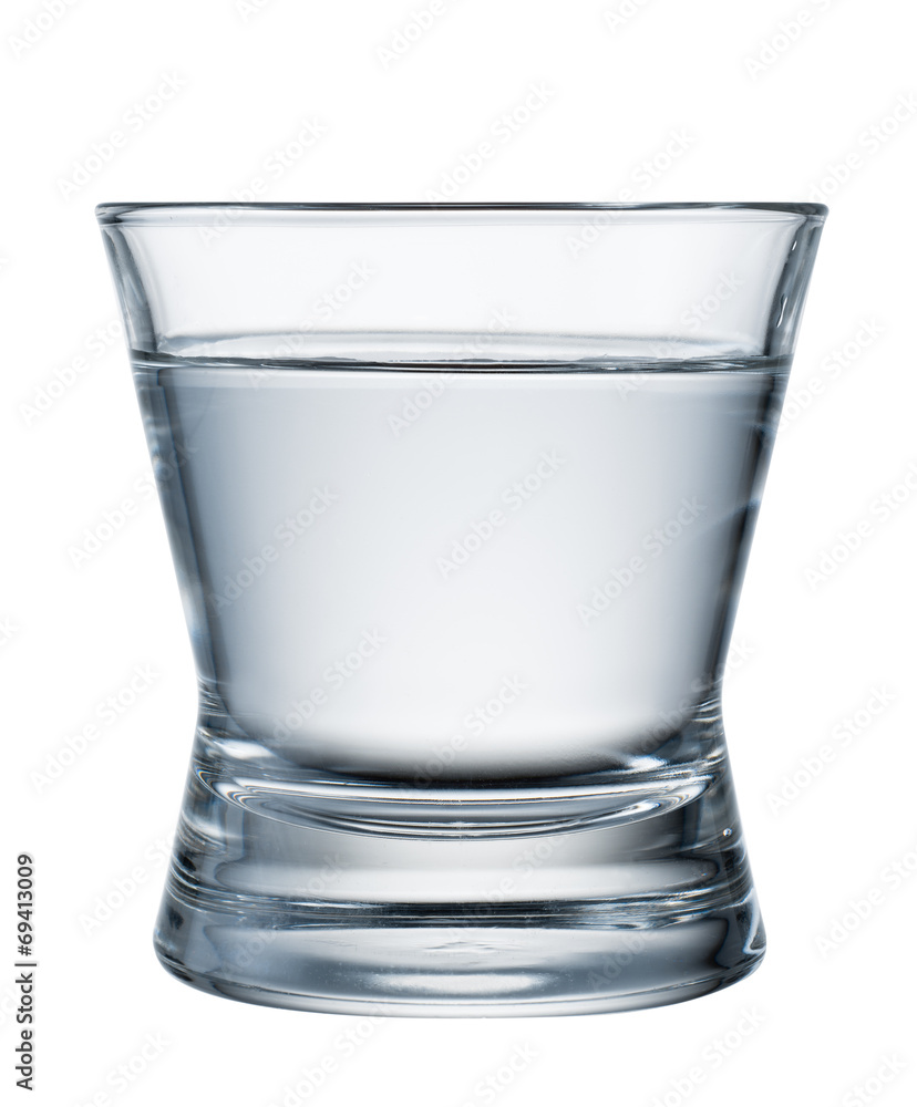 Water glass isolated on white. With clipping path Stock Photo | Adobe Stock