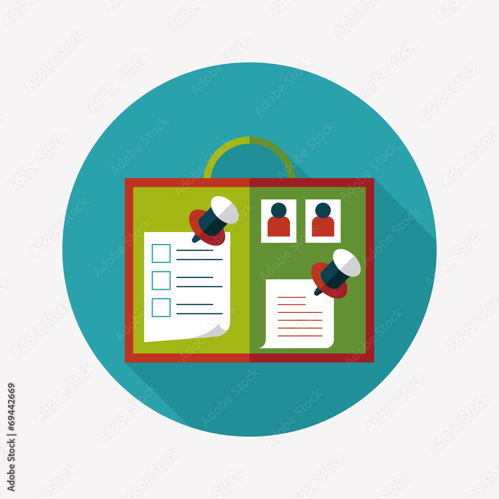 message board flat icon with long shadow,eps10 Stock Vector | Adobe Stock