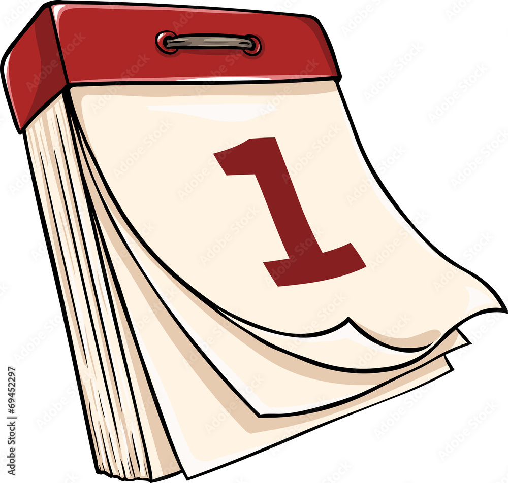 Vector Cartoon Tear-off Calendar Stock Vector | Adobe Stock