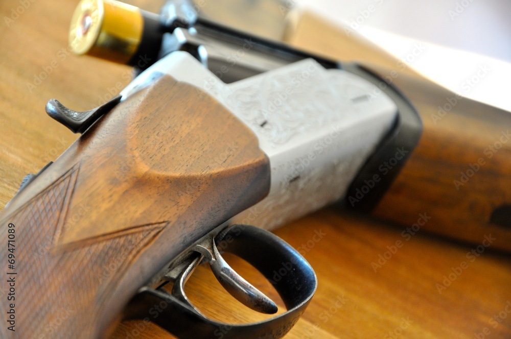 Offene Schrotflinte Stock-Foto | Adobe Stock