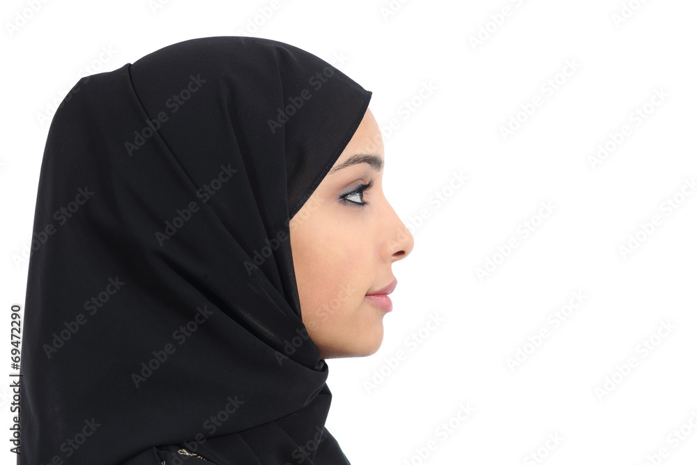 Profile of an arab saudi woman face with perfect skin Stock Photo ...