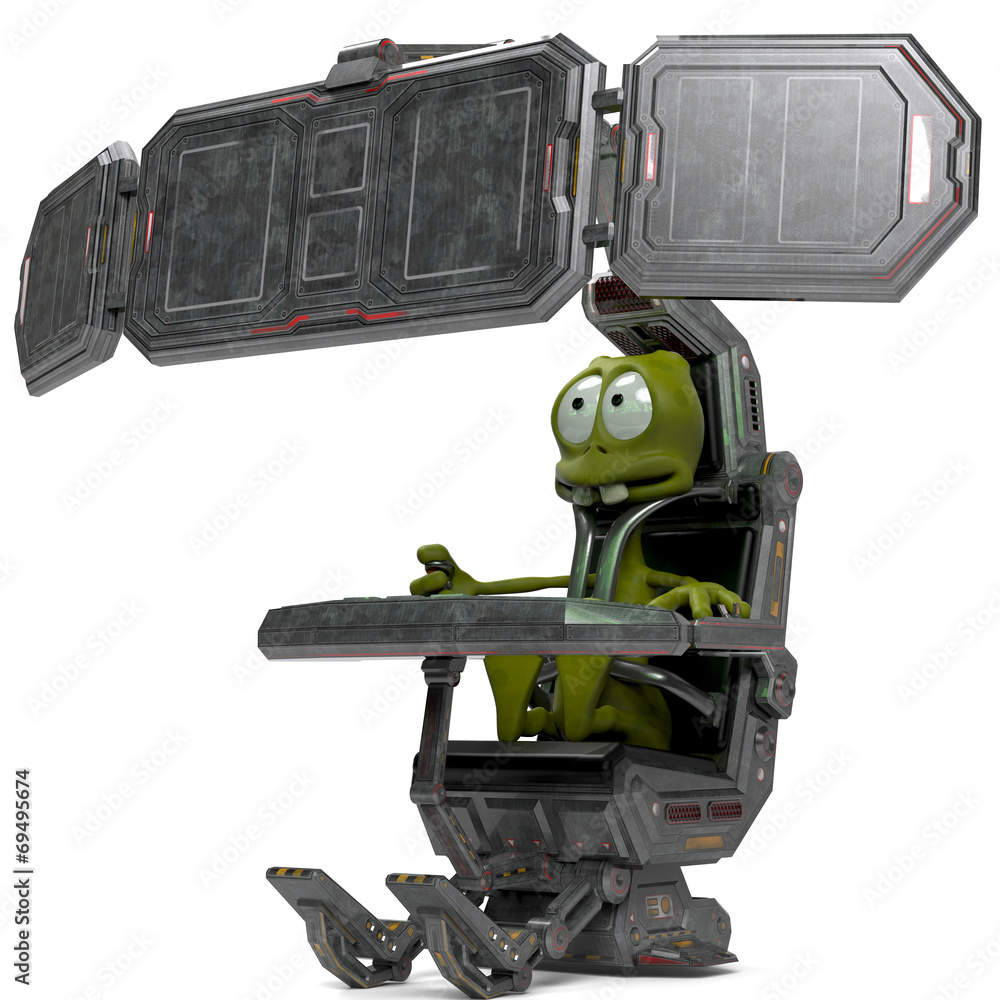 alien the gamer side view Stock Illustration | Adobe Stock