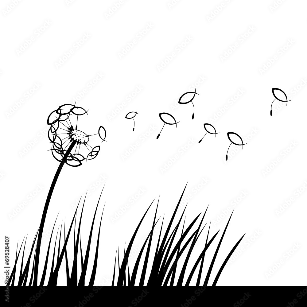 Ichthys Pusteblume Stock Vector | Adobe Stock
