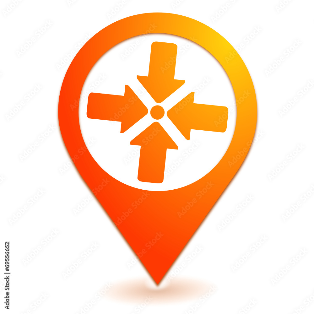 point de rassemblement sur symbole localisation orange vector de Stock ...