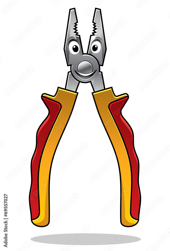 Cartoon pliers character Stock Vector | Adobe Stock