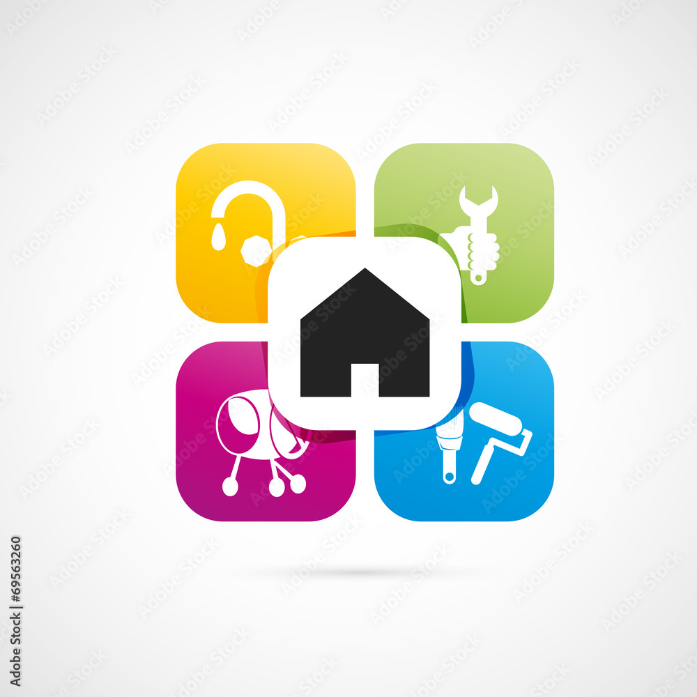 picto maison Stock-Vektorgrafik | Adobe Stock