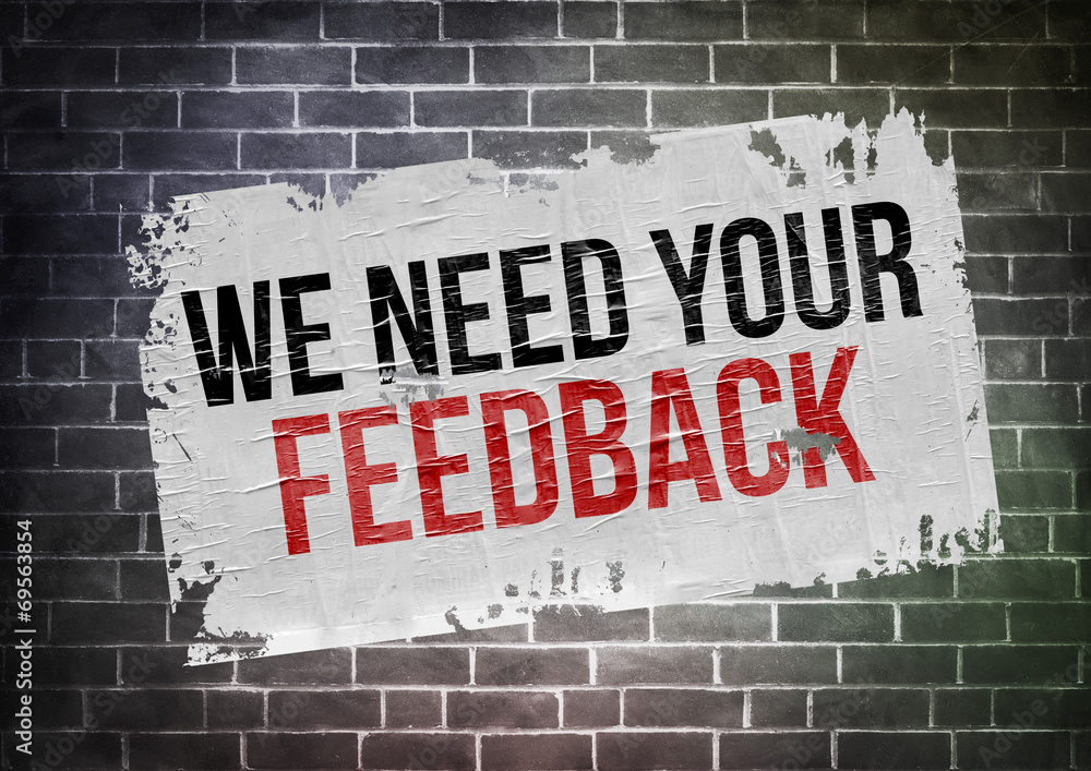 we need your feedback - poster concept Stock Illustration | Adobe Stock