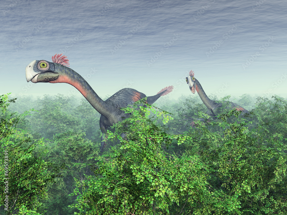 Dinosaur Gigantoraptor Stock Illustration | Adobe Stock